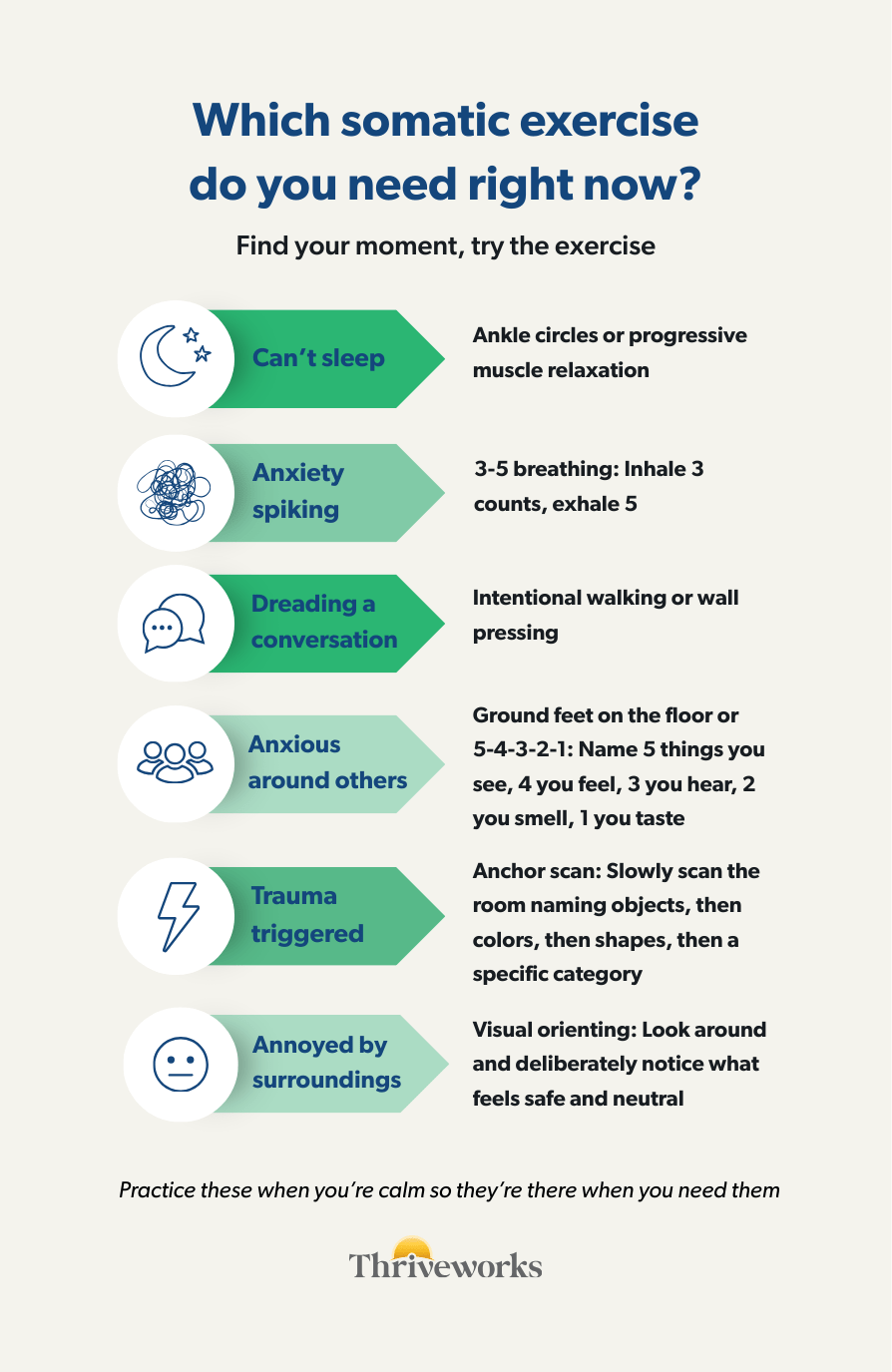 Somatic Therapy Exercises to Help Calm Your Body